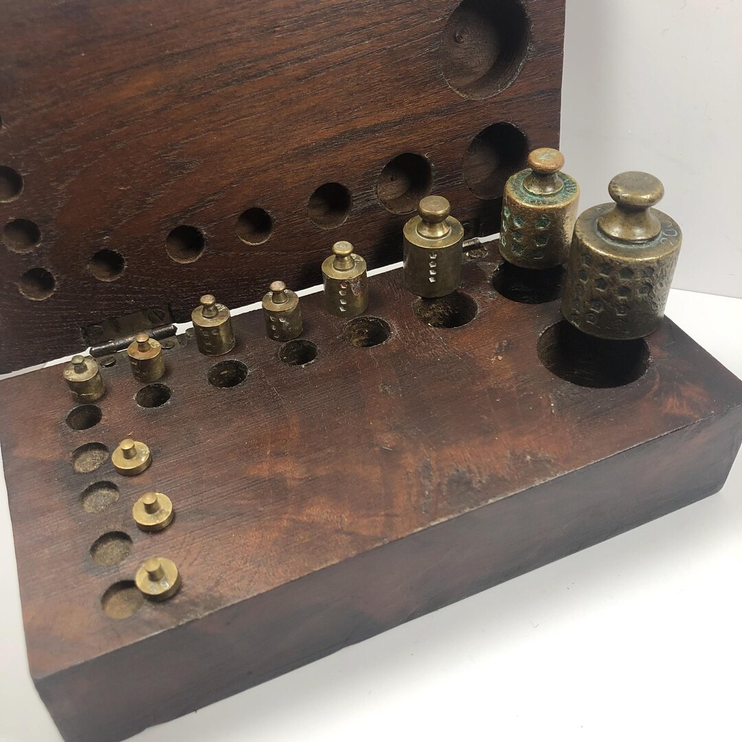 Early to Mid-20th Century Metric Weights in Wooden Box – Industrial ...