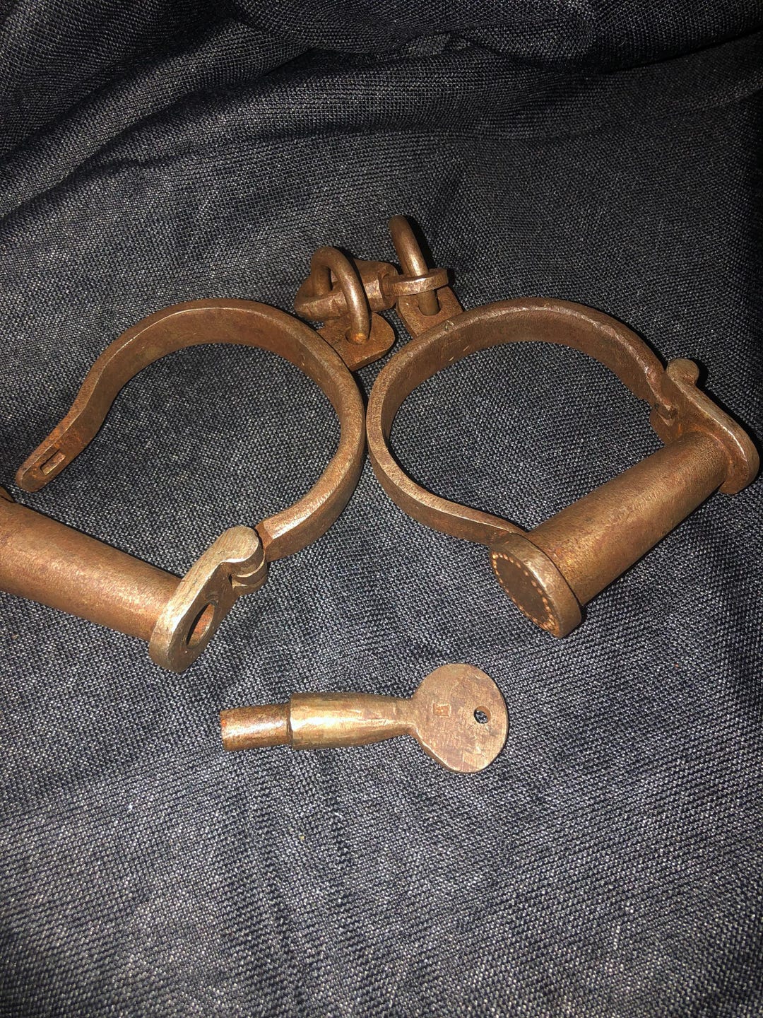 Antique Style Hand Forged Iron Shackles With Key - Etsy