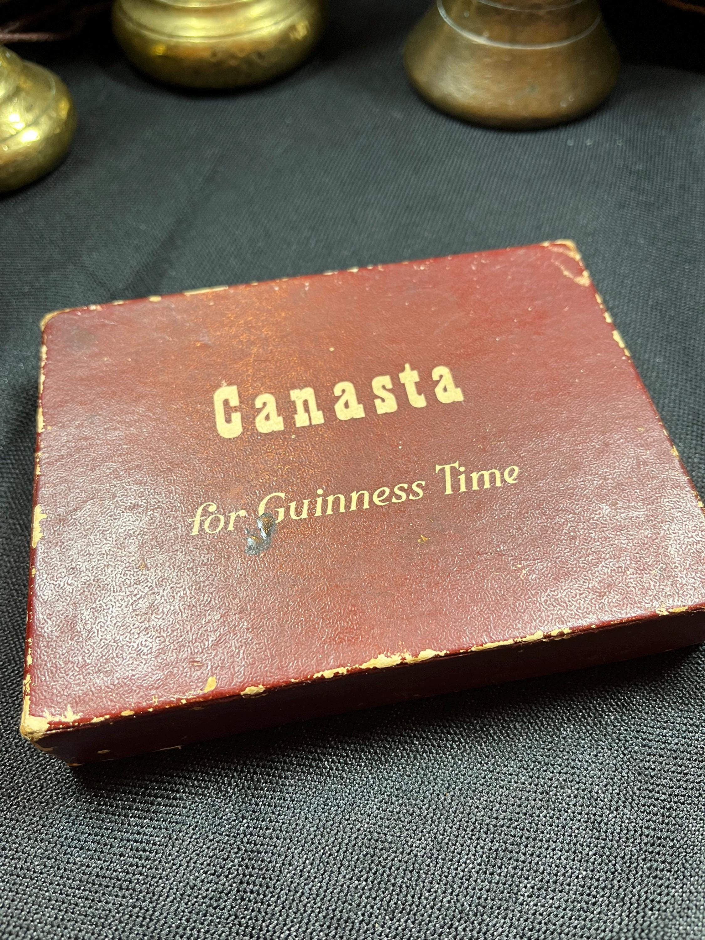 Red Guinness Canasta Playing Cards Antique Set by Waddington Original ...