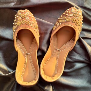 Chocolate Brown Embroidered Eid Jutti Handmade Traditional Indian Shoes ...