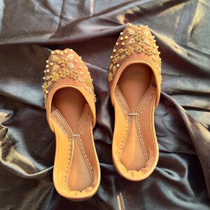 Chocolate Brown Embroidered Eid Jutti Handmade Traditional Indian Shoes ...