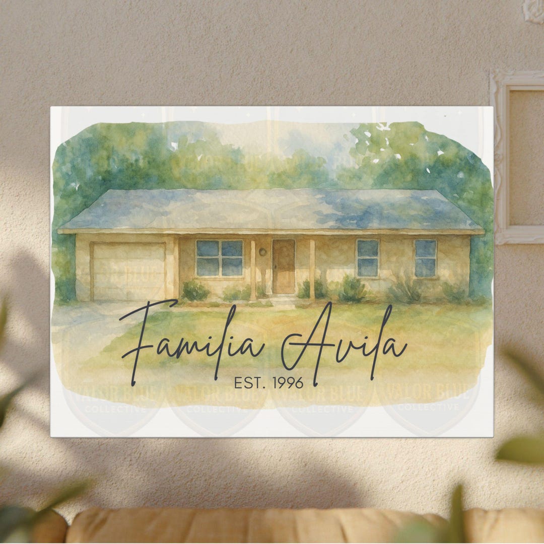 Personalized Family Home Canvas Print, Custom Family Name Wall Art ...