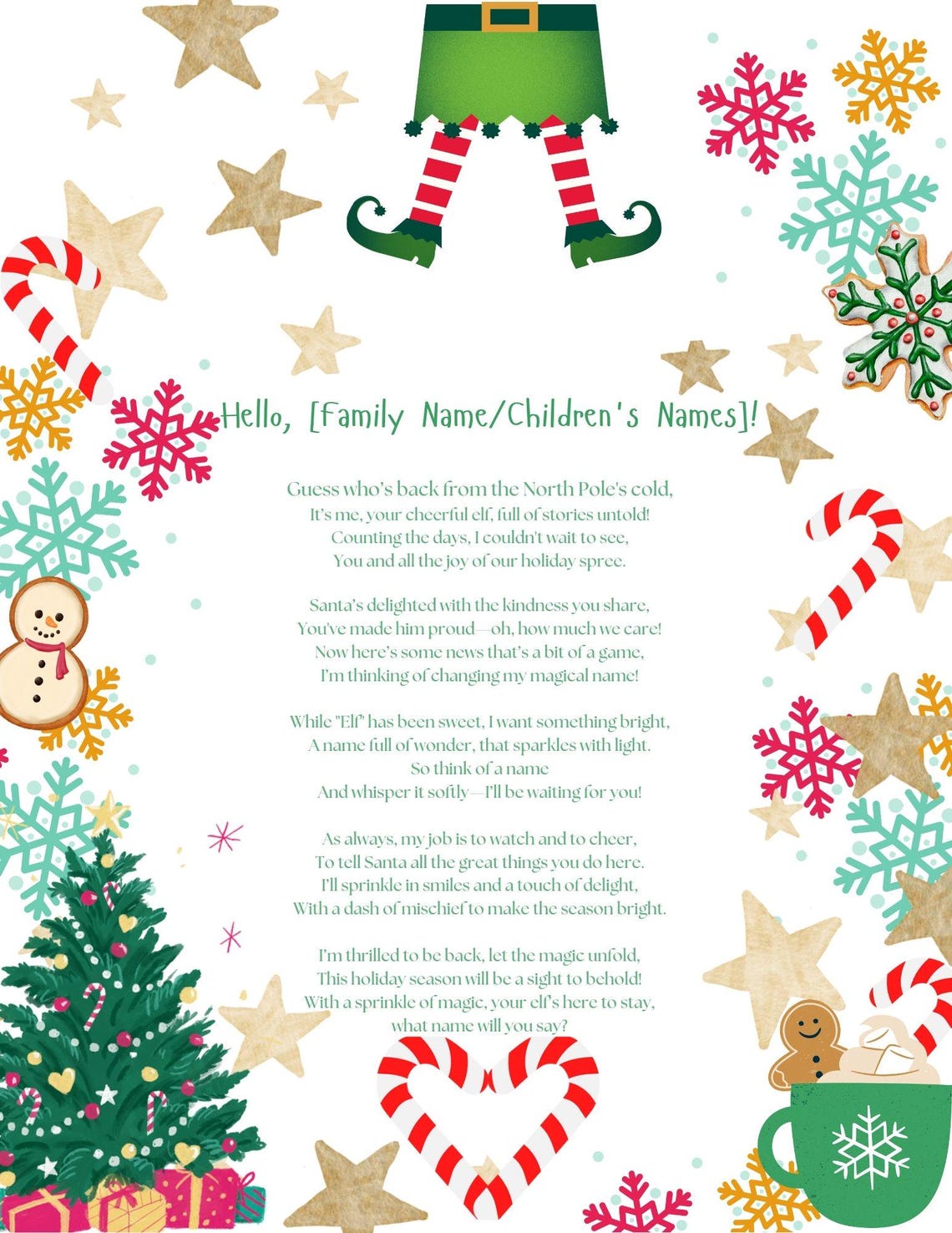 Elf Arrival Letter, Elf Letter - Etsy