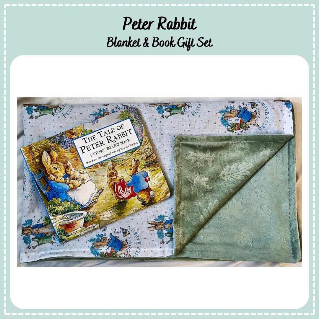 Baby Blanket Peter Rabbit Blanket Library Baby Shower Gift Set Book - Etsy