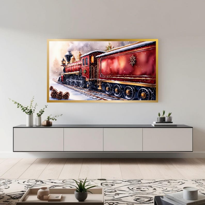 Magical Christmas Train Digital Download - Samsung Frame TV Art ...