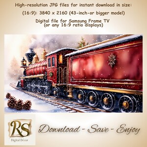 Magical Christmas Train Digital Download - Samsung Frame TV Art ...