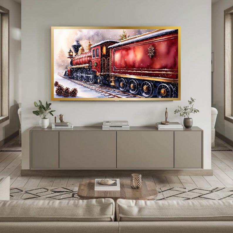Magical Christmas Train Digital Download - Samsung Frame TV Art ...