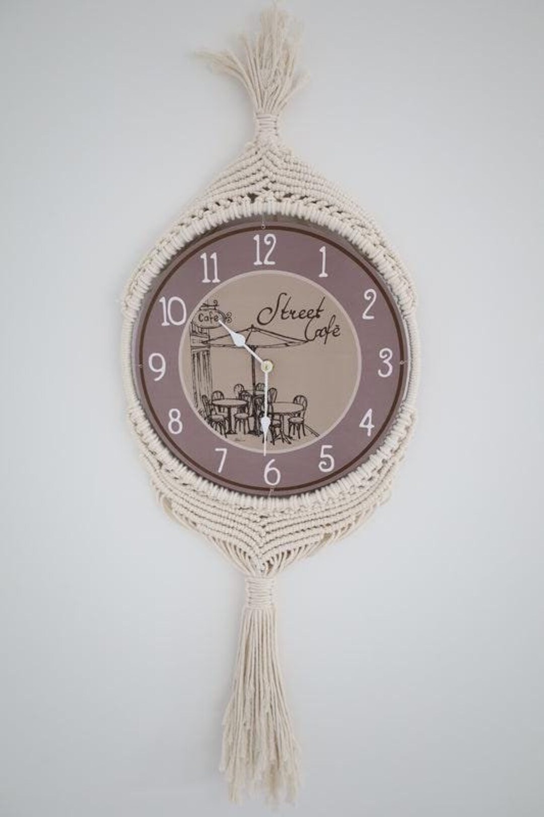 Macrame Wall Clock - Etsy