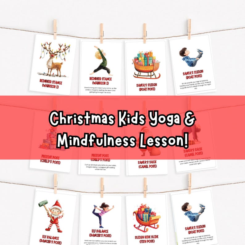 Christmas Yoga & Mindfulness Lesson - Etsy
