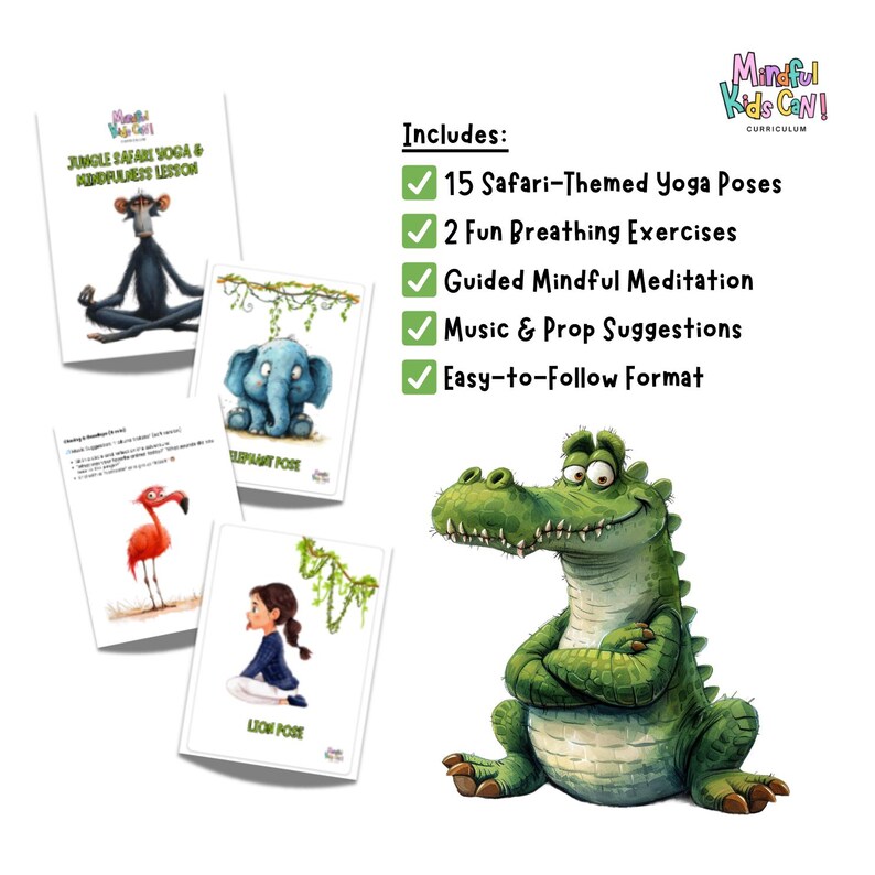 Safari Adventure Kids Yoga Lesson Plan - Etsy