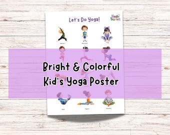 Yoga Poster for Kids - Etsy