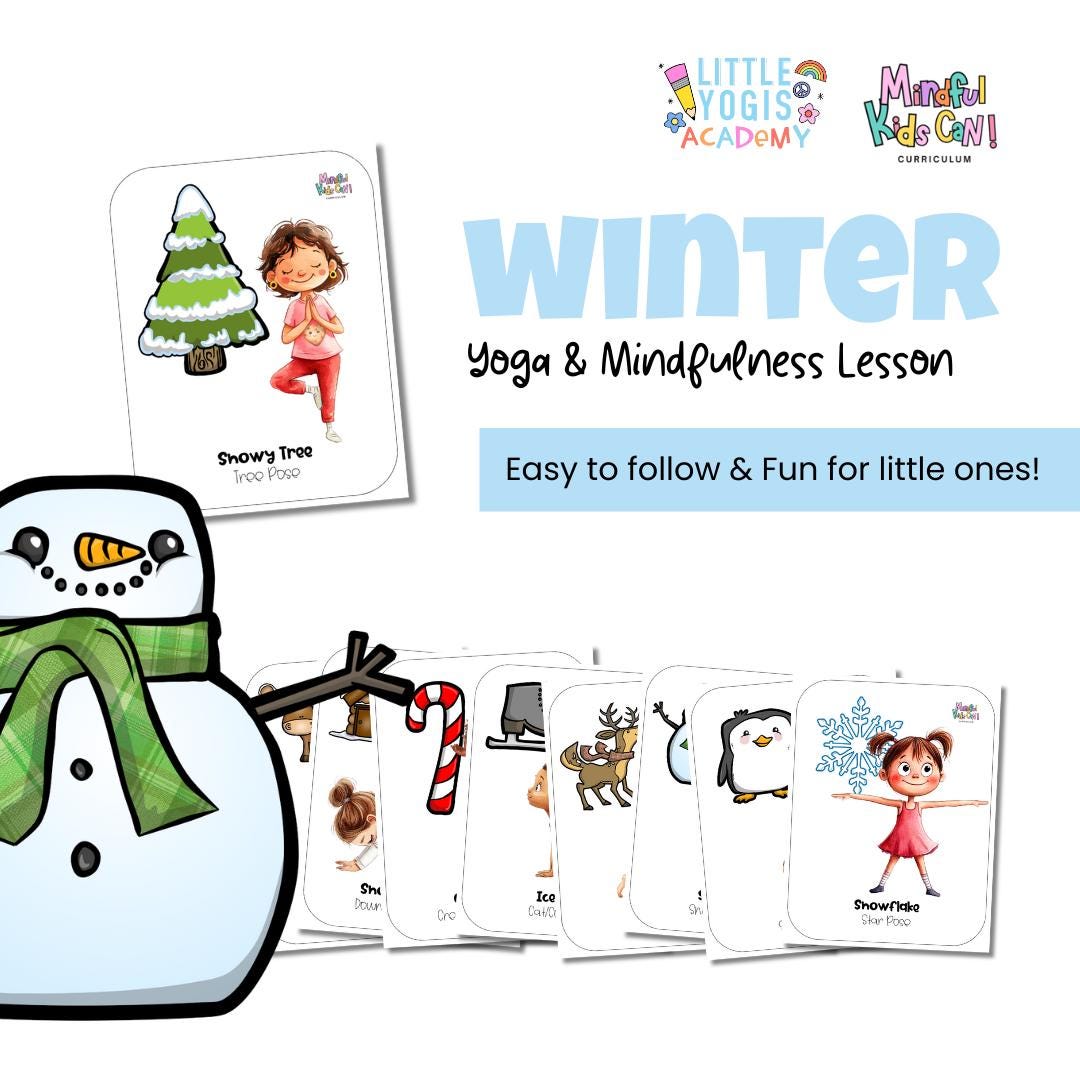 Winter Kids Yoga & Mindfulness Lesson Plan - Etsy