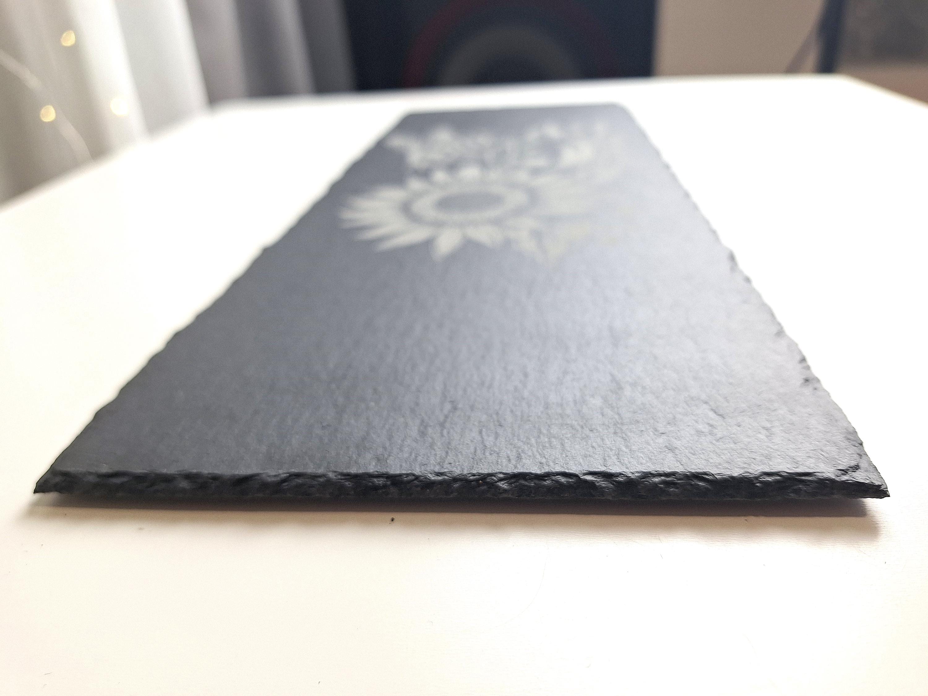Black Slate With Honeybee Engraving – Custom Nature-inspired Engraving ...