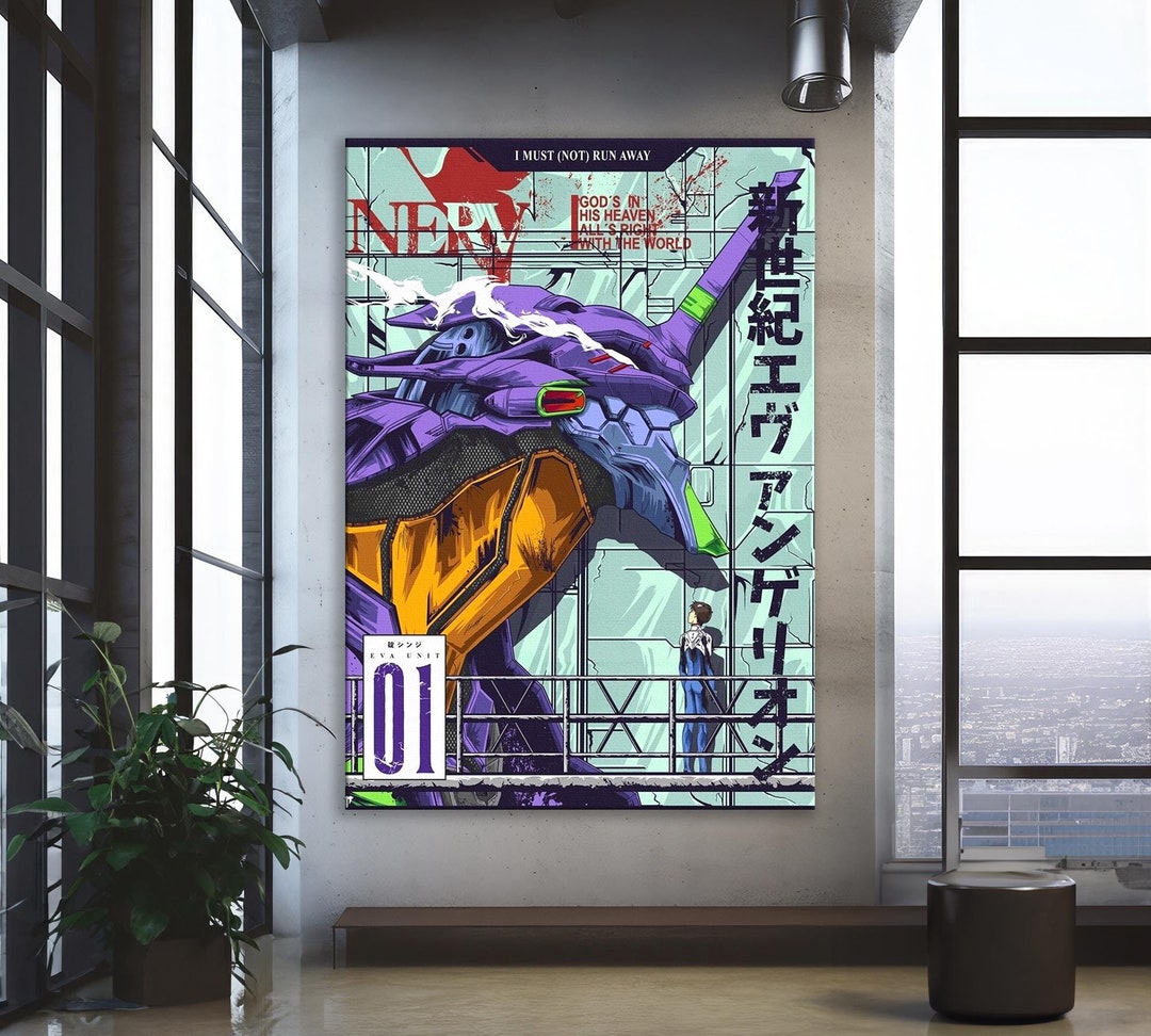 Neon Genesis Evangelion Canvas Art, Anime Print, Anime Gifts, Manga ...