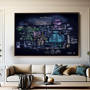Hollow Knight Map Canvas, Hallownest Wall Art Poster, Rolled Canvas ...