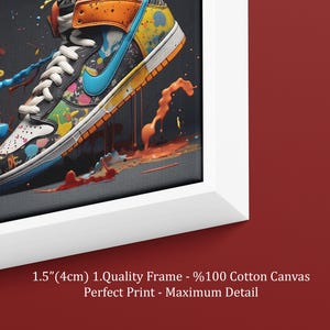 Black Nike Jordan Graffiti Style Canvas Wall Art - Modern Graffiti ...