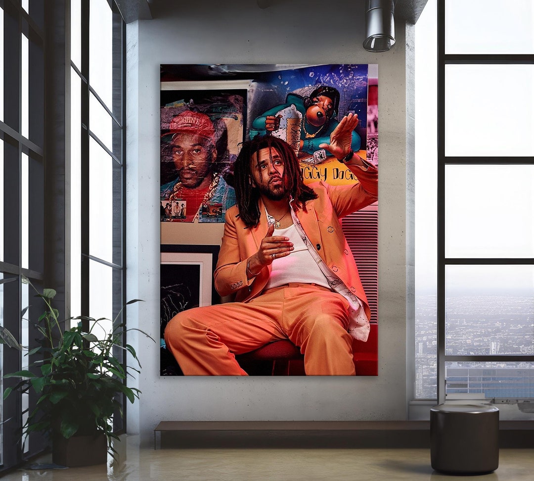 J Cole Canvas or Poster - Hip Hop Wall Art - 2014 Forest Hills Drive ...