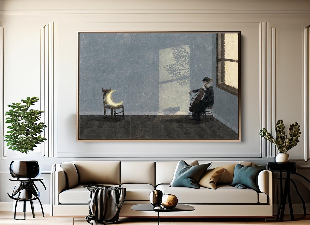 Akira Kusaka Artwork Canvas Wall Art, Dreamlike Surreal Landscape ...
