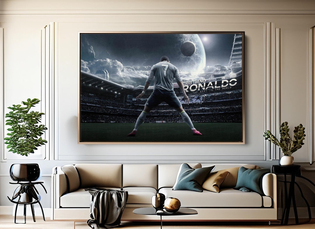 Cristiano Ronaldo Canvas Wall Art, Personalized Gifts, Ronaldo Poster ...
