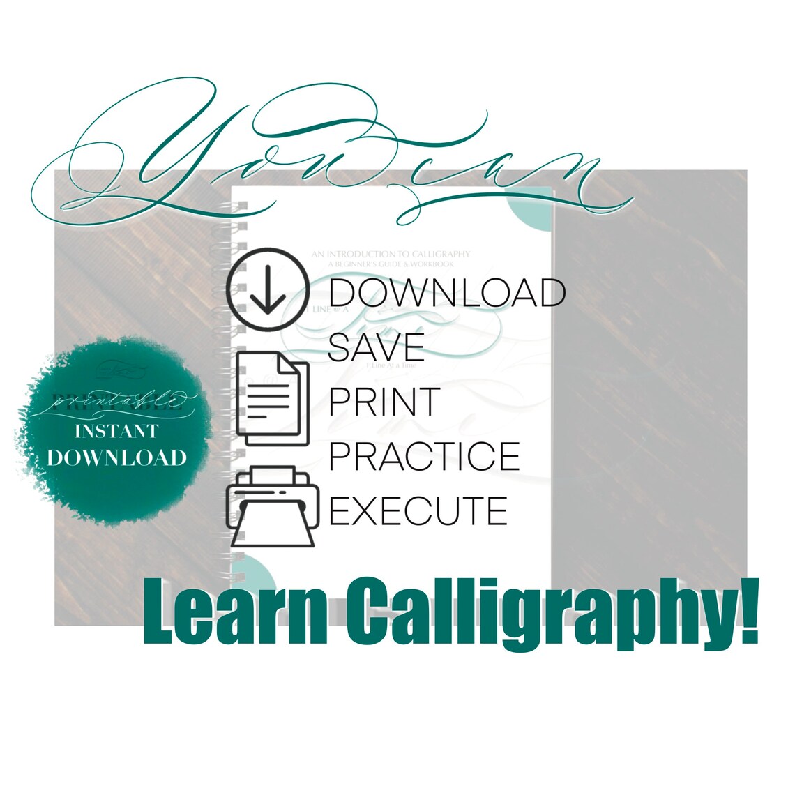 Introduction to Calligraphy, A Beginner's Guide & Workbook, Printable ...