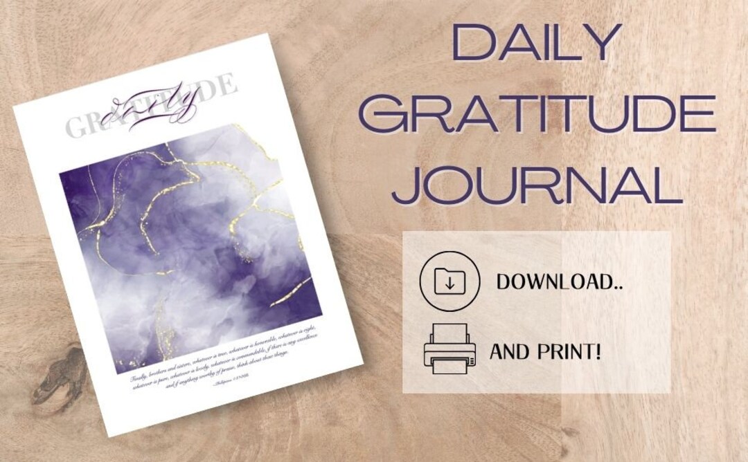 31-day Daily Gratitude Journal Printable - Letter Sized | 8.5 X 11 Inch ...