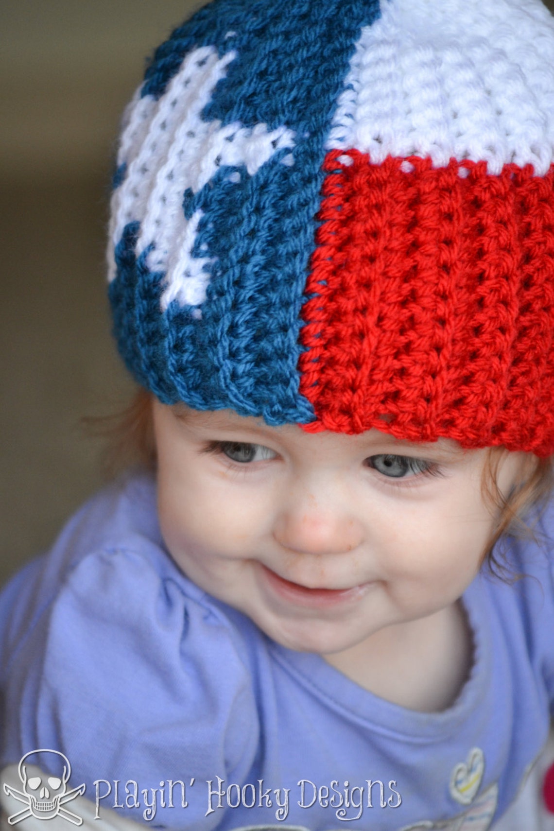 CROCHET GRAPH - Texas Flag Color Grid for Crochet or Knit Beanies - Etsy
