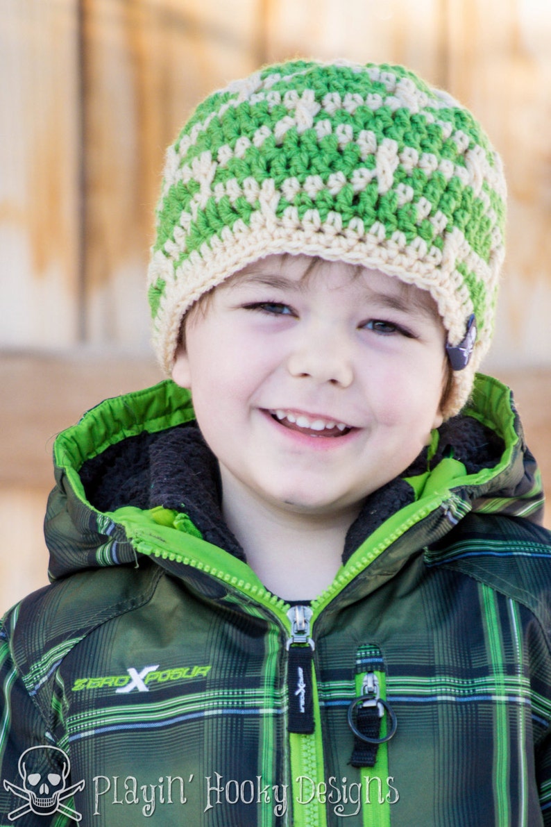 CROCHET HAT PATTERNS Shell Shock Beanie Adult and Kid Sizes - Etsy