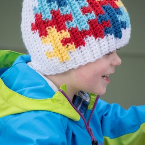 CROCHET GRAPH Autism Awareness Puzzle Color Grid for Crochet or Knit ...