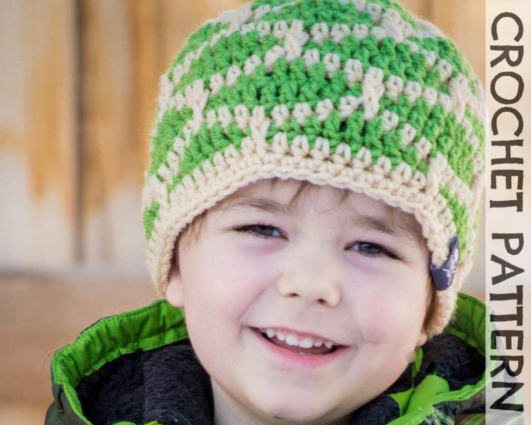 CROCHET HAT PATTERN Kid's Shell Shock Beanie - Etsy