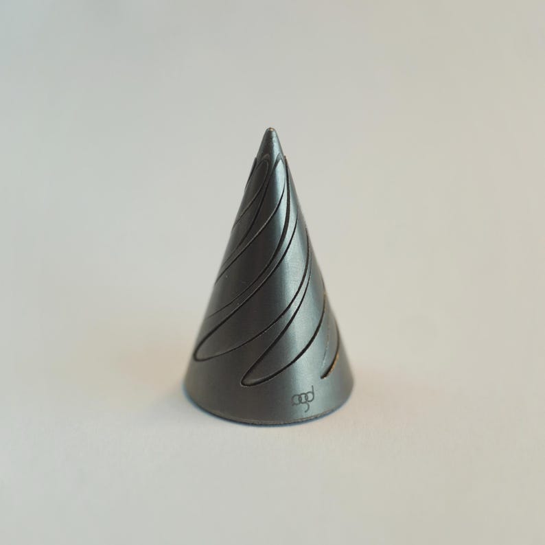 3D Printed Titanium Spiral Sculpture – Precision Engineered Minimalist ...