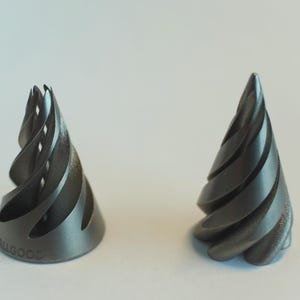 3D Printed Titanium Spiral Sculpture – Precision Engineered Minimalist ...