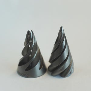 3D Printed Titanium Spiral Sculpture – Precision Engineered Minimalist ...