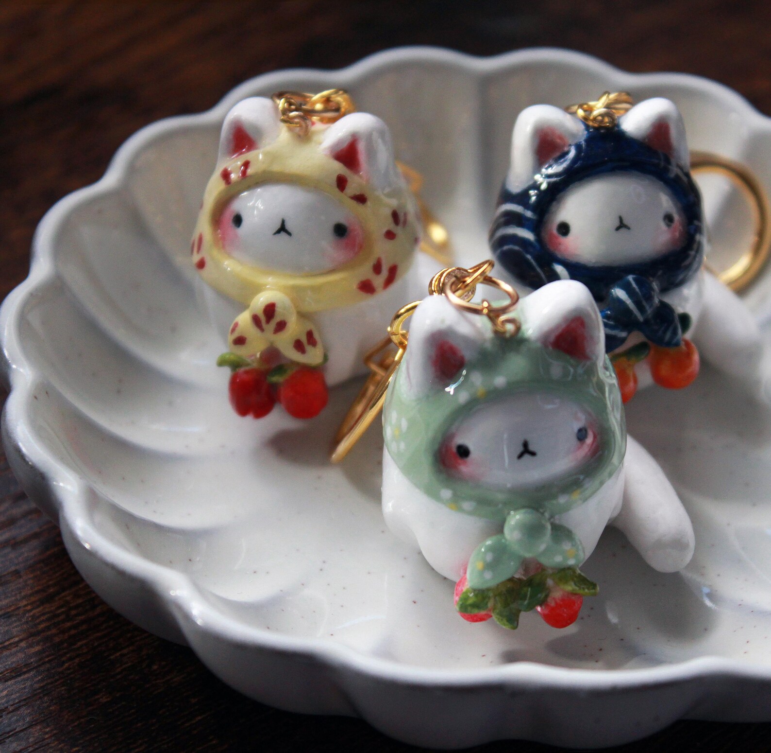 Handmade Babushka Cats strawberry, Apple, Mandarin - Etsy