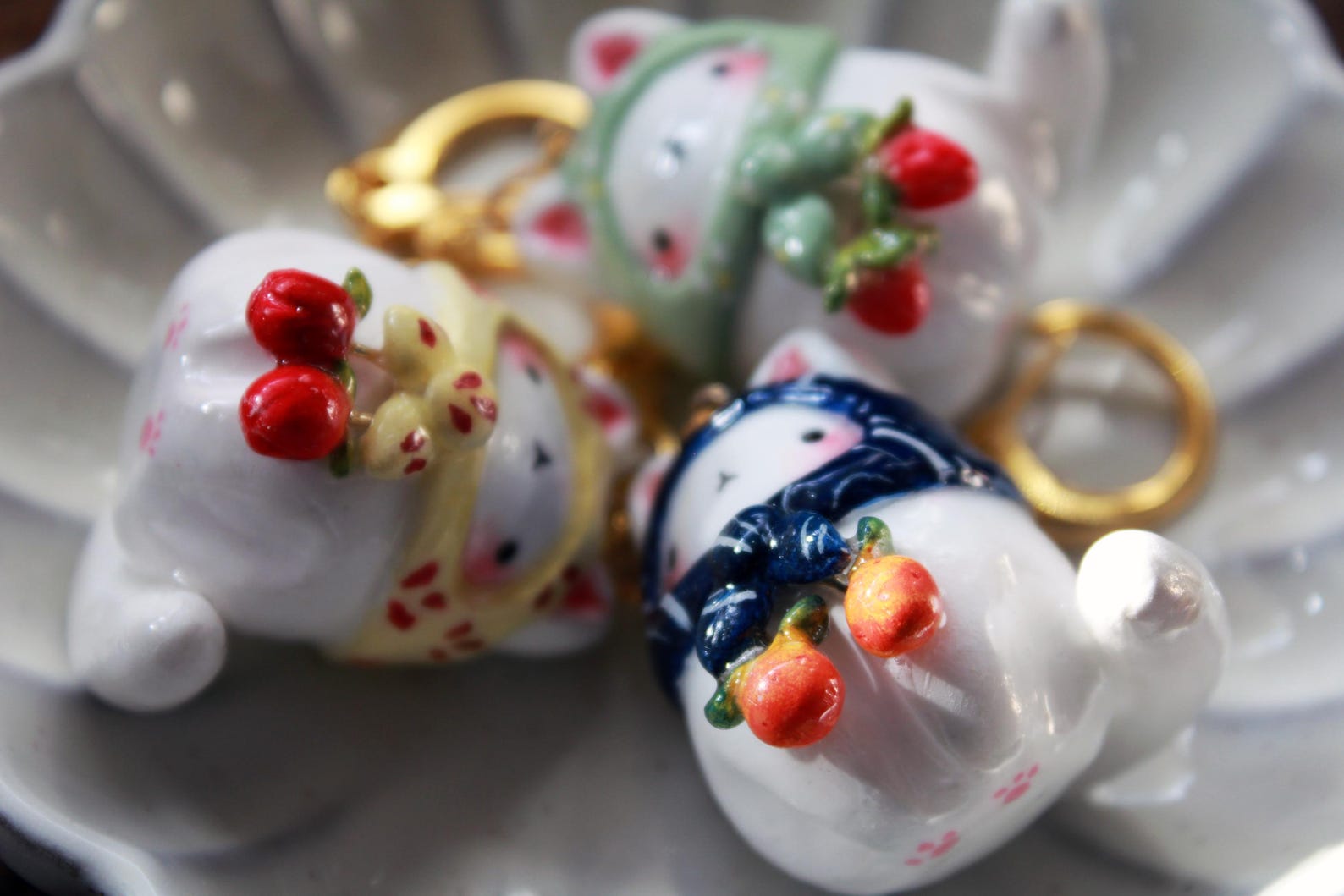 Handmade Babushka Cats strawberry, Apple, Mandarin - Etsy