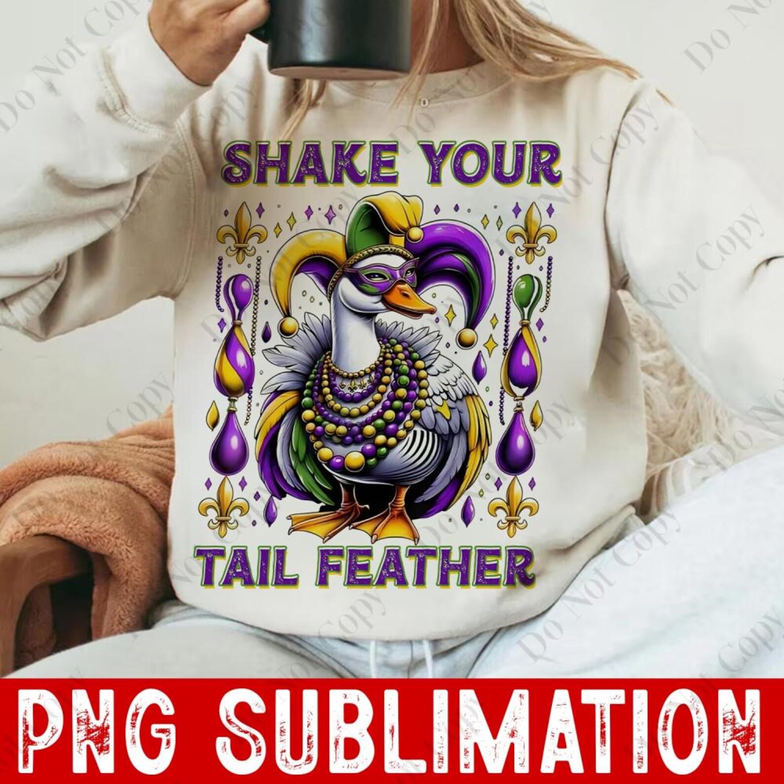 Shake Your Tail Feather Png, Mardi Gras Sublimation Png, Mardi Gras ...