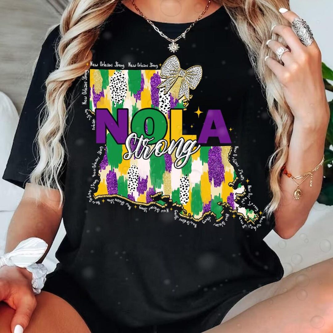 Nola Strong Png, New Orleans Mardi Gras Png, Louisiana Png, Fluer De ...