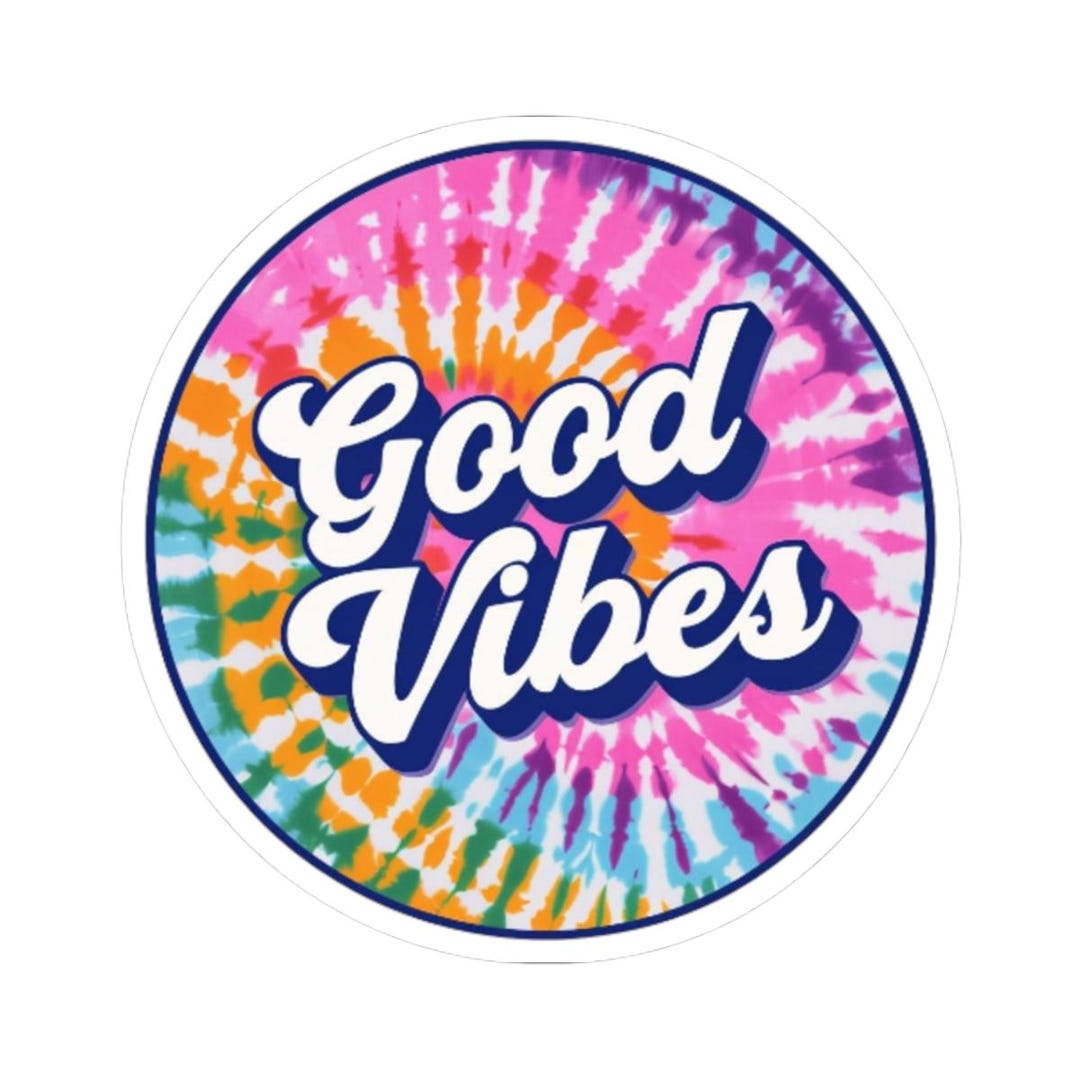Groovy Tye Dye Stickers, Retro Vibe Vinyl Decals, 70s Style Die Cut ...