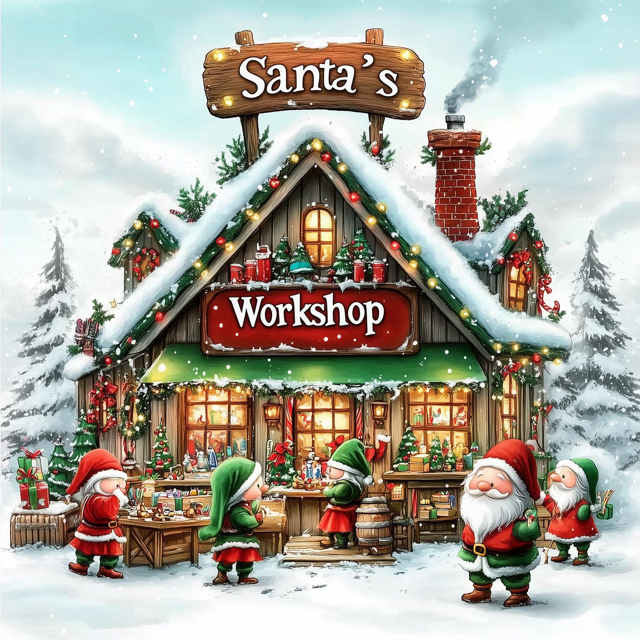 Santas Workshop High Resolution Jpgs for Junk Journaling, Scrapbooking ...