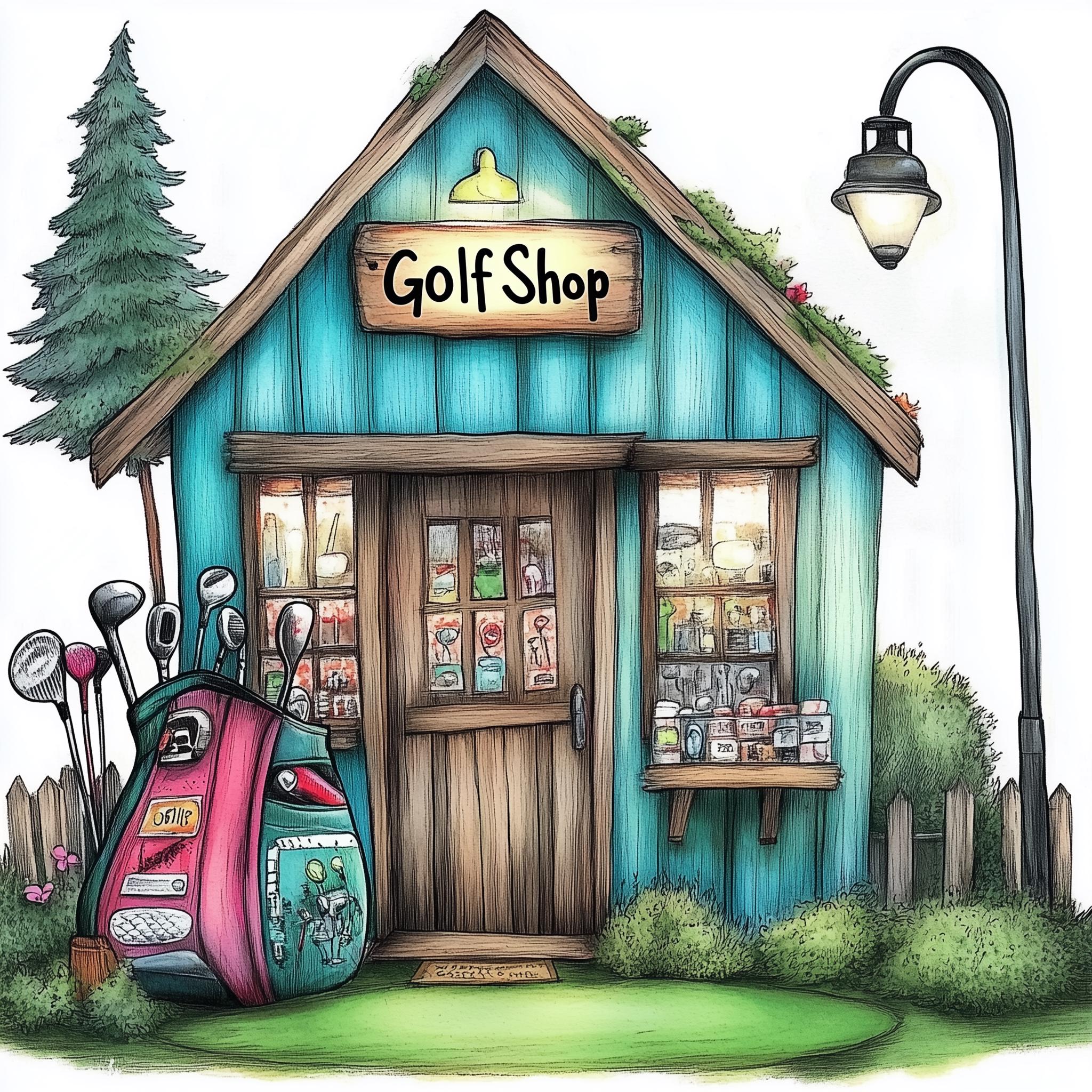 Golf Shop Jpgs, Shabby Chic Golfing Images (digital Download) - Etsy
