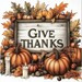 Give Thanks Fall Images, Thanksgiving Scrapbook Art (digital Download ...