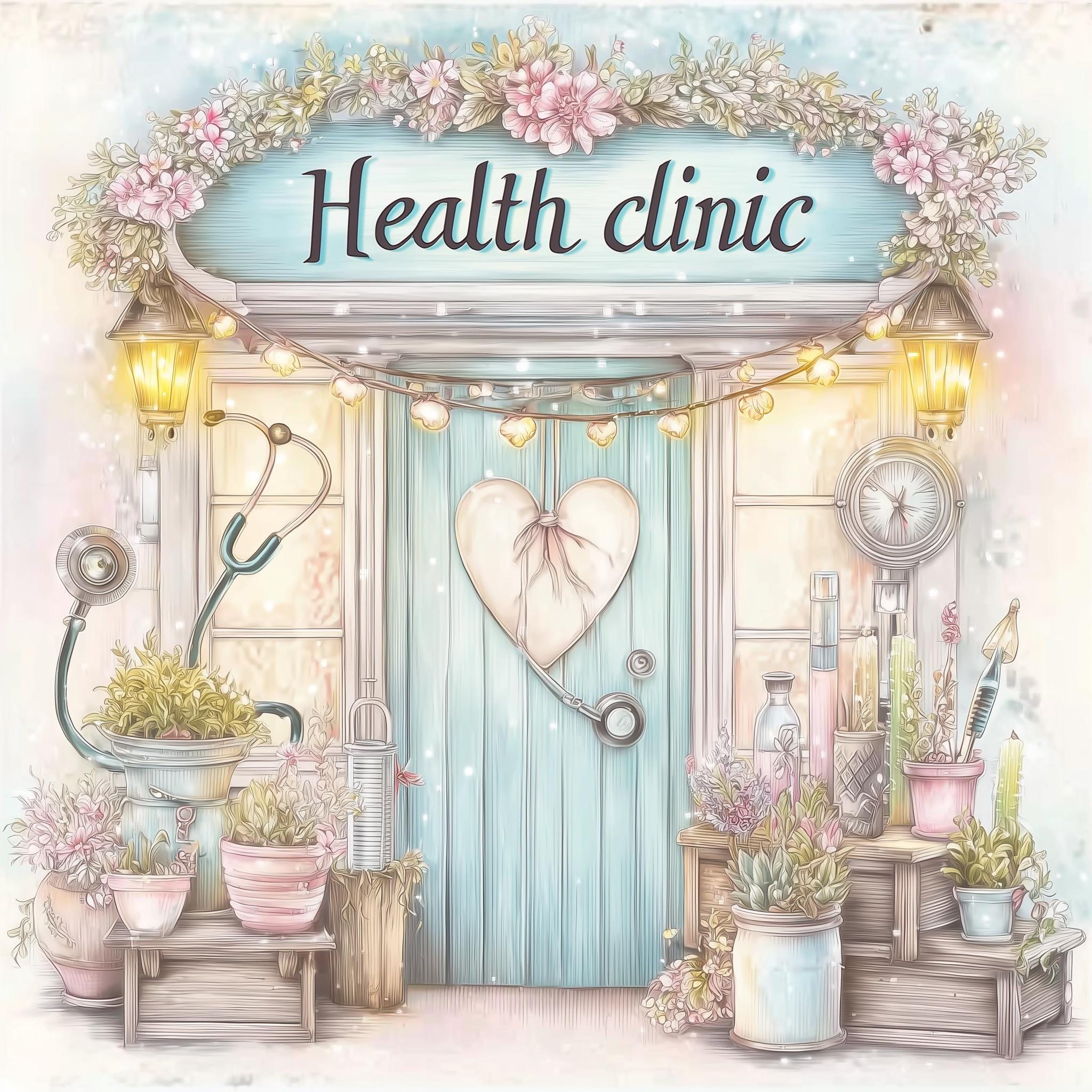 Health Clinic High Resolution Jpgs for Junk Journaling, Scrapbooking ...