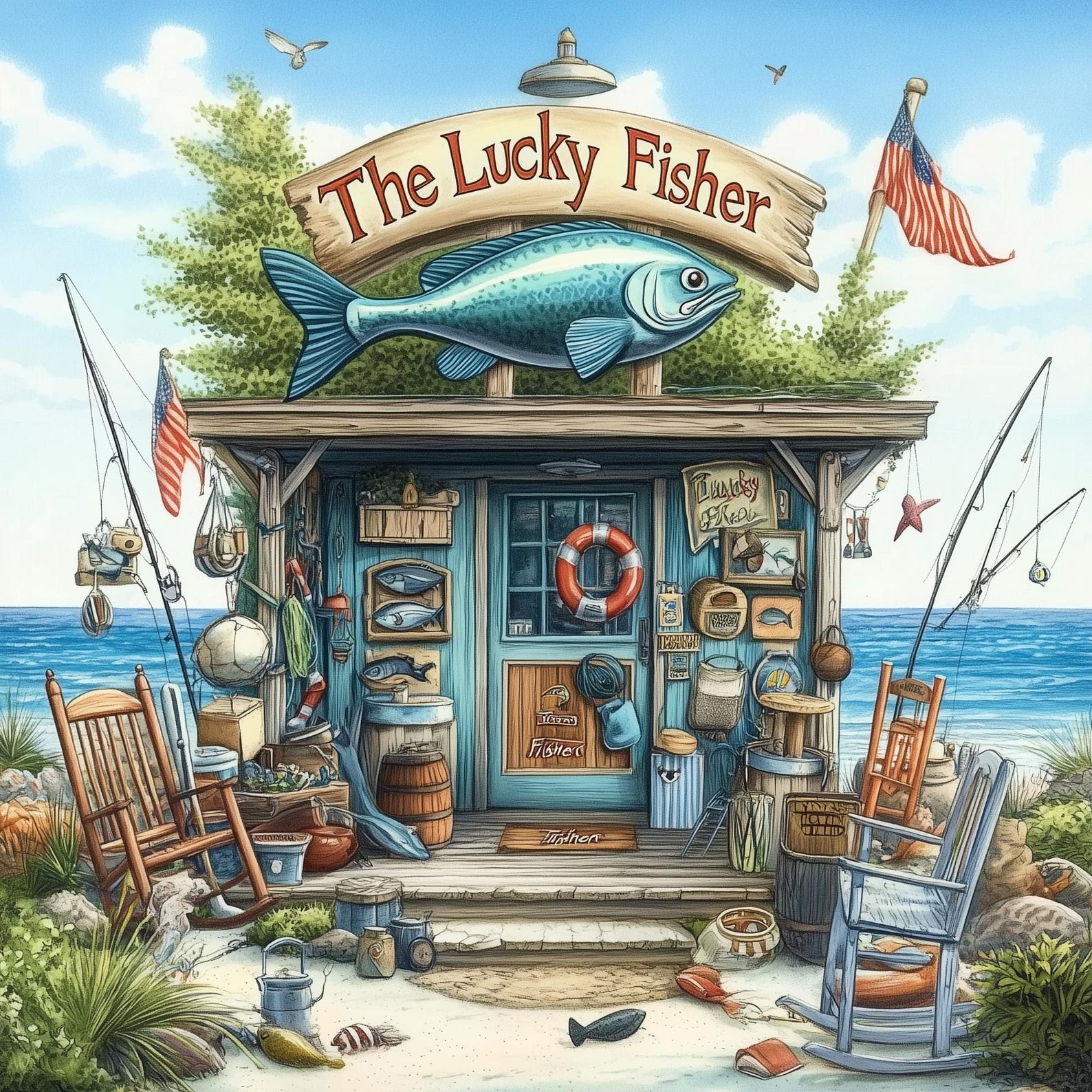 Fish Shop High Resolution Jpgs for Junk Journaling, Scrapbooking, Card ...