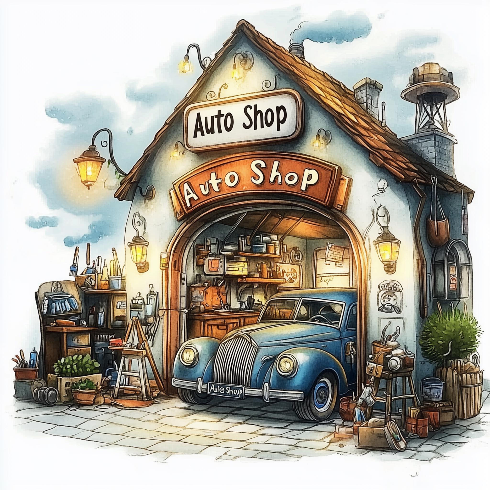 Vintage Auto Repair Shop Jpgs, Scrapbooking, Card Making (digital ...