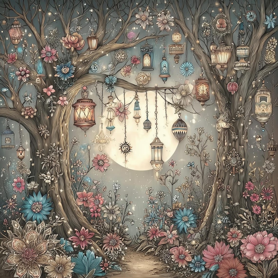 Mystical Fairy Forest Watercolor Clipart Bundle, Junk Journaling ...