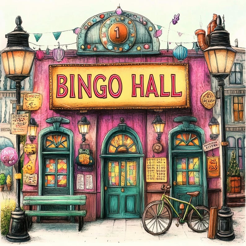 10 Bingo Hall High Resolution Jpgs for Junk Journaling, Scrapbooking ...
