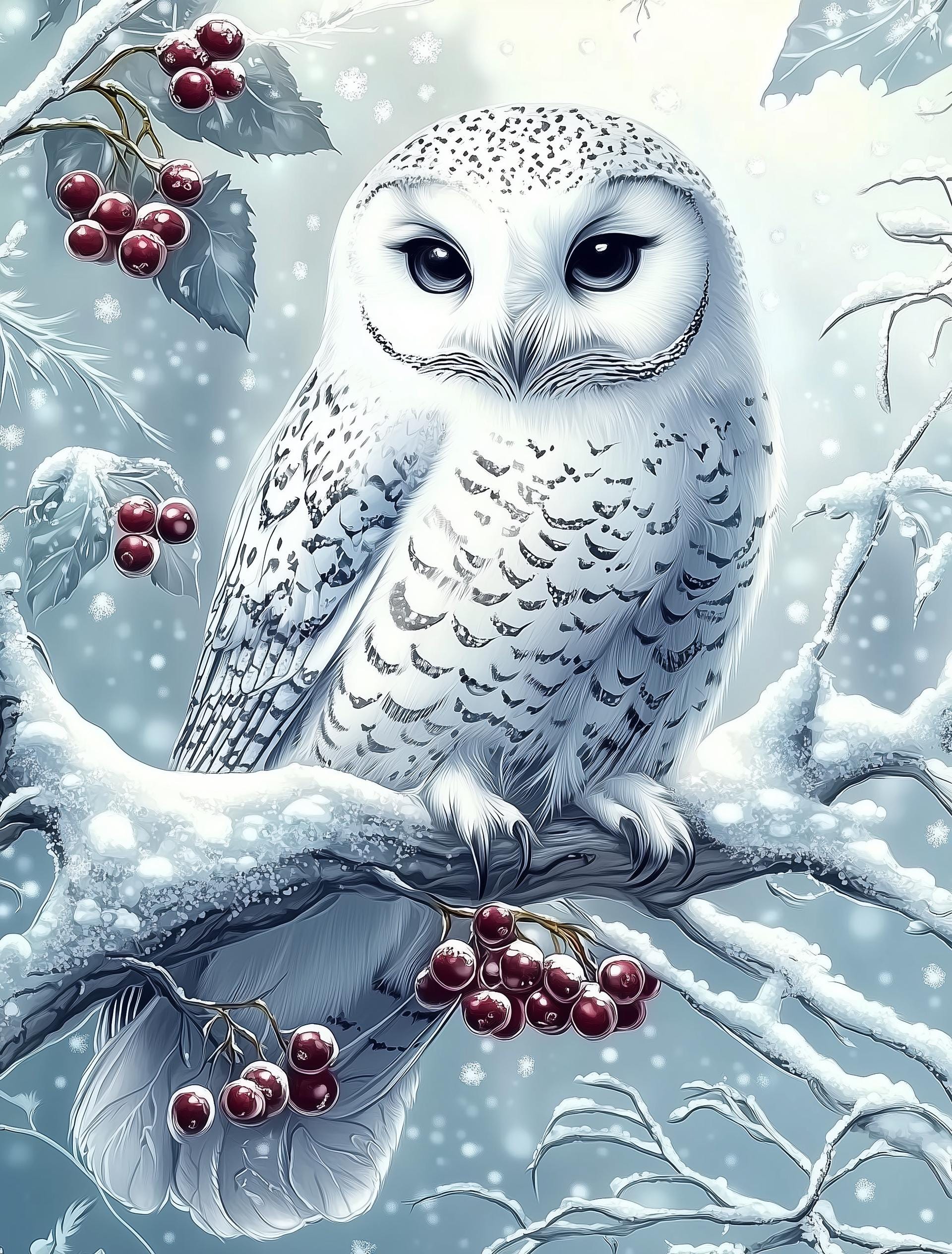 10 Snow Owl 8.5x11 in Images Paper Pack Junk Journal Bundle JPG ...