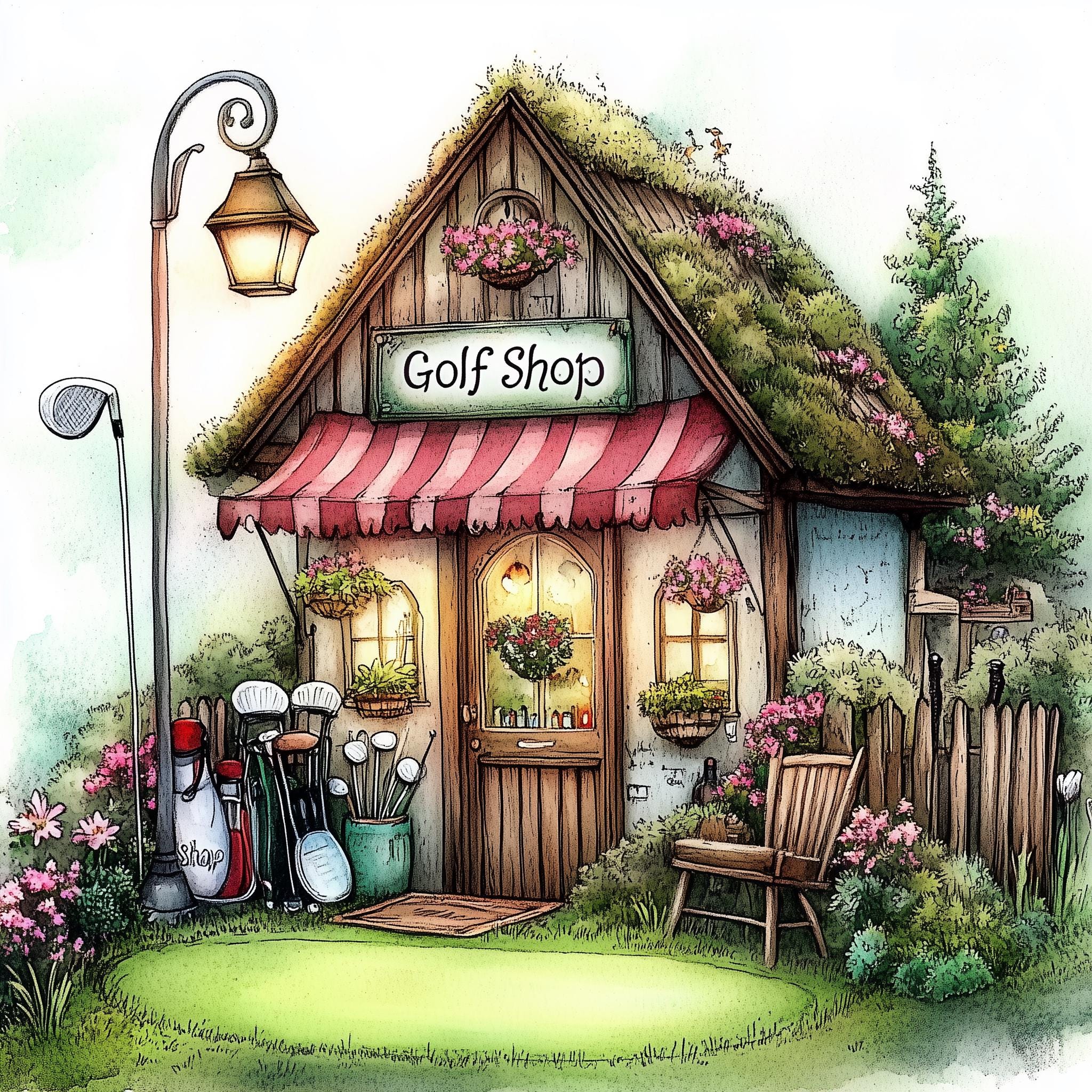 Golf Shop Jpgs, Shabby Chic Golfing Images (digital Download) - Etsy