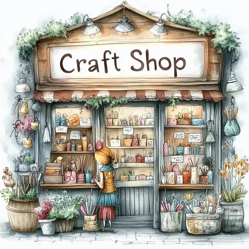 Craft Shop High Resolution Jpgs for Junk Journaling, Scrapbooking, Card ...