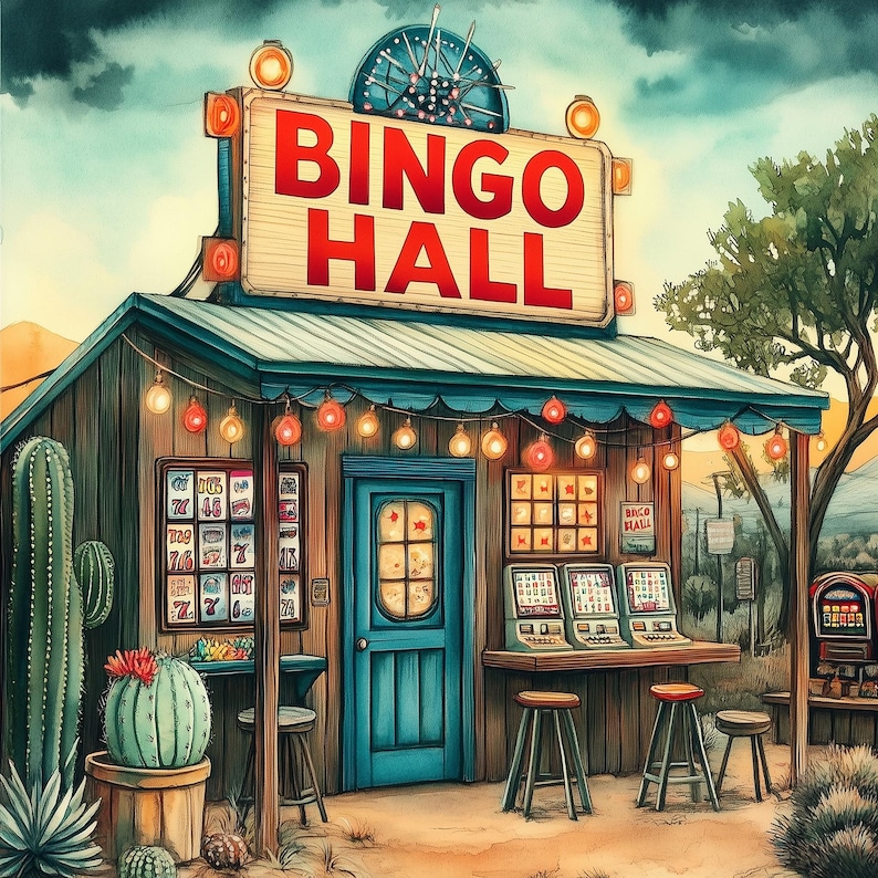10 Bingo Hall High Resolution Jpgs for Junk Journaling, Scrapbooking ...