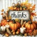 Give Thanks Fall Images, Thanksgiving Scrapbook Art (digital Download ...